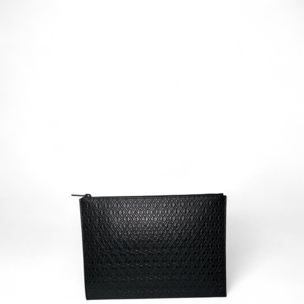 Saint Laurent YSL Monogram Logo Leather Embossed Black – Urban Exchange
